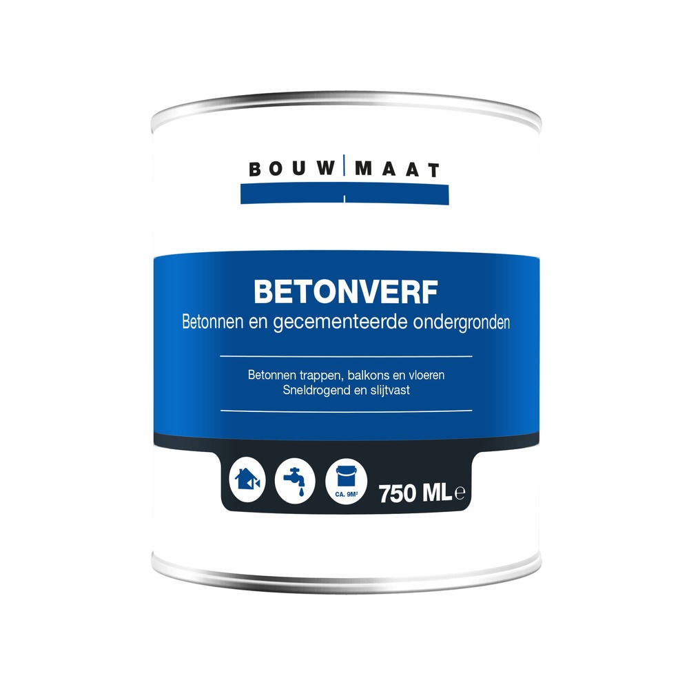 Bouwmaat Betonverf Grijs 750ML - Bouwmaat