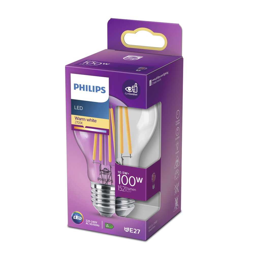 Philips LED Lamp Peer Filament 100W E27 Warmwit Helder - Bouwmaat
