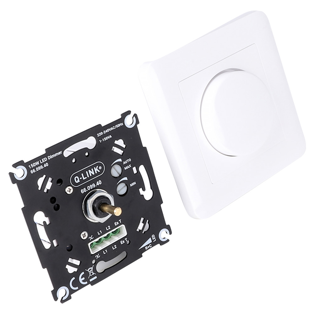 Q-Link Dimmer LED RC DWS 1-150W Afdek Polarwit - Bouwmaat