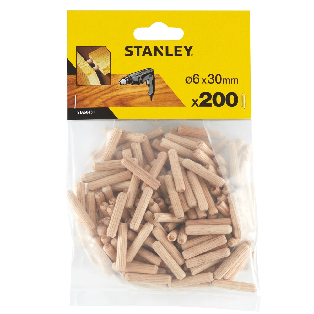 Stanley Deuvels STA66431-QZ 6,0x30mm 200st - Bouwmaat