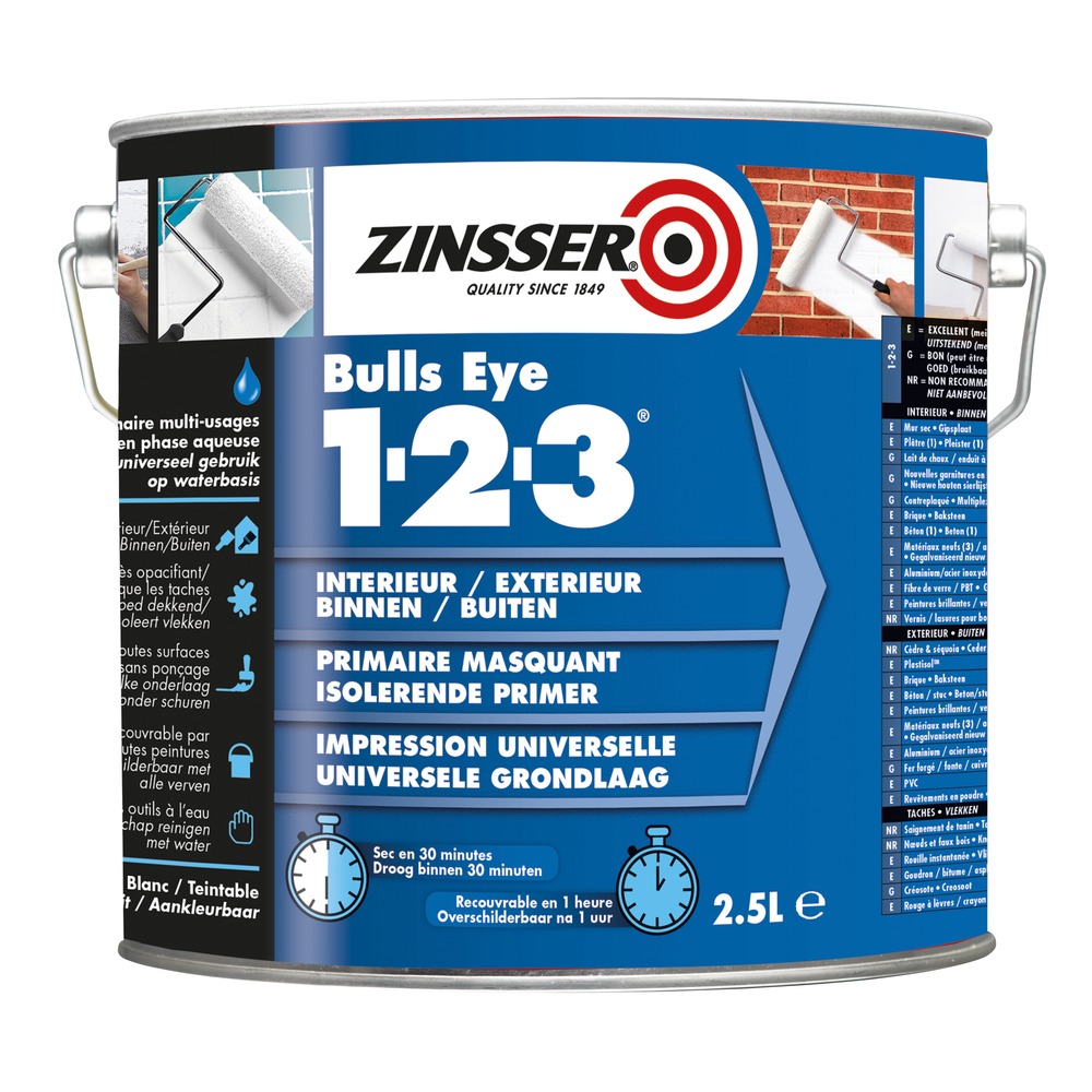 Zinsser 1-2-3 Primer 2,5L - Bouwmaat