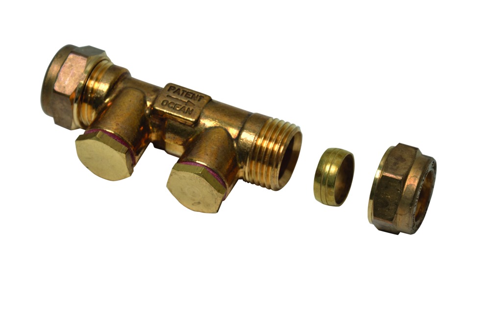 BONFIX Keerklep 15x15 mm met aftap - Bouwmaat