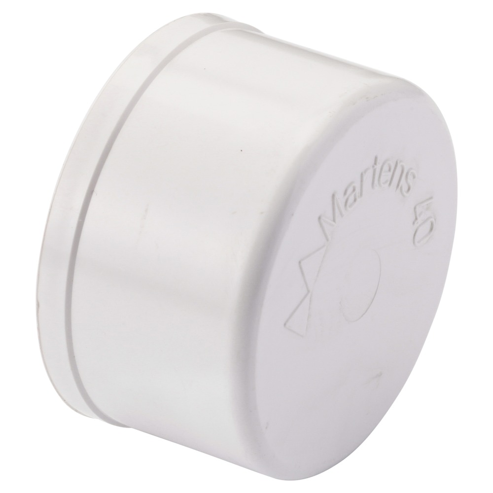 Eindkap PVC om de buis 40 mm wit - Bouwmaat