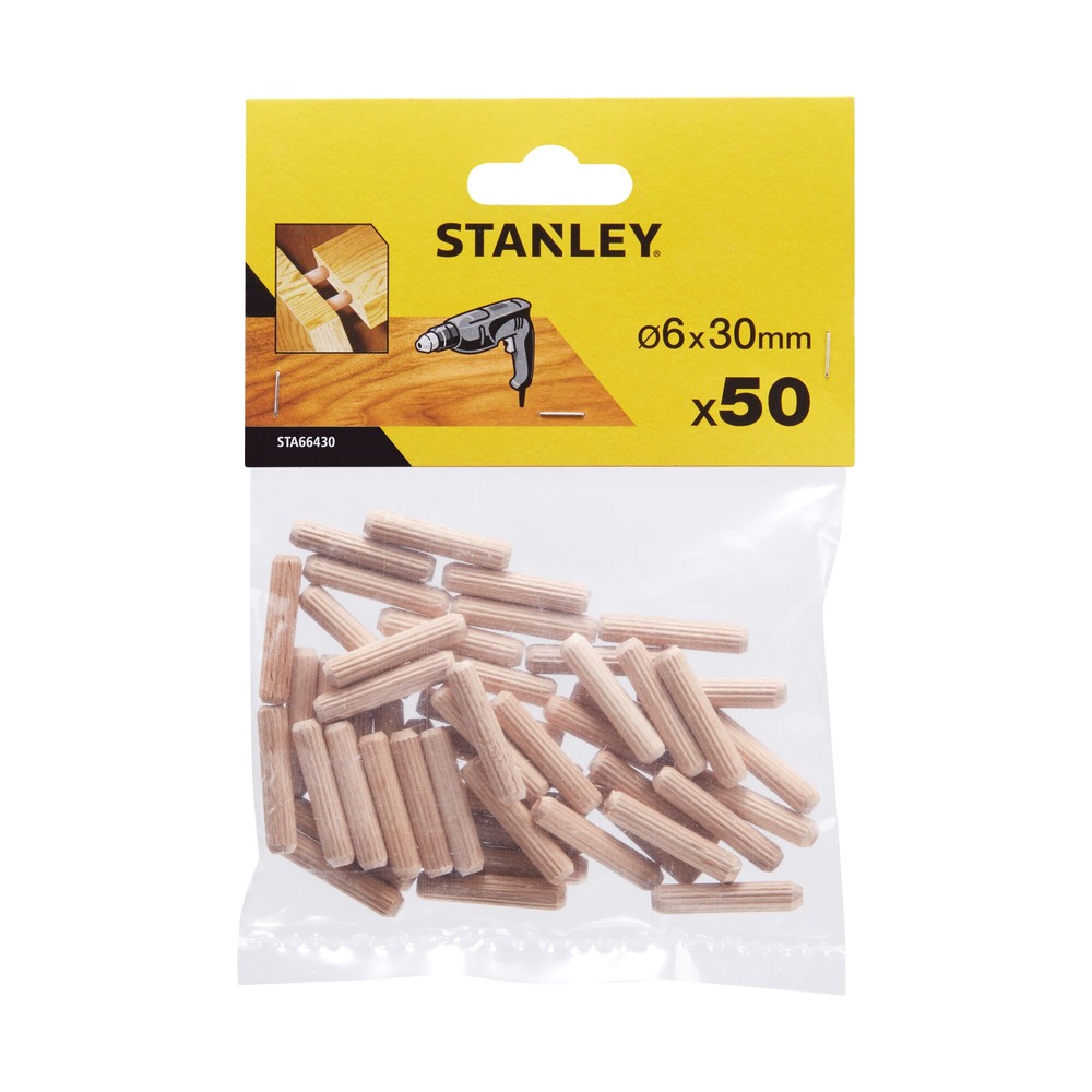Stanley Deuvels STA66430-QZ 6,0x30mm 50st - Bouwmaat