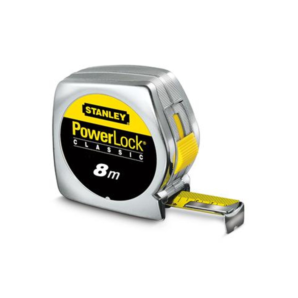 Stanley Powerlock Rolmaat 8m - Bouwmaat