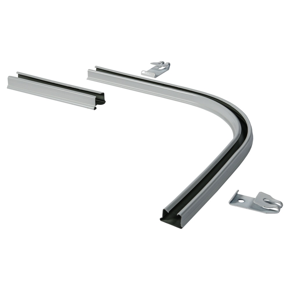 Intensions gordijnrail bocht 90 graden + verbinder PLUS rail wit - Bouwmaat