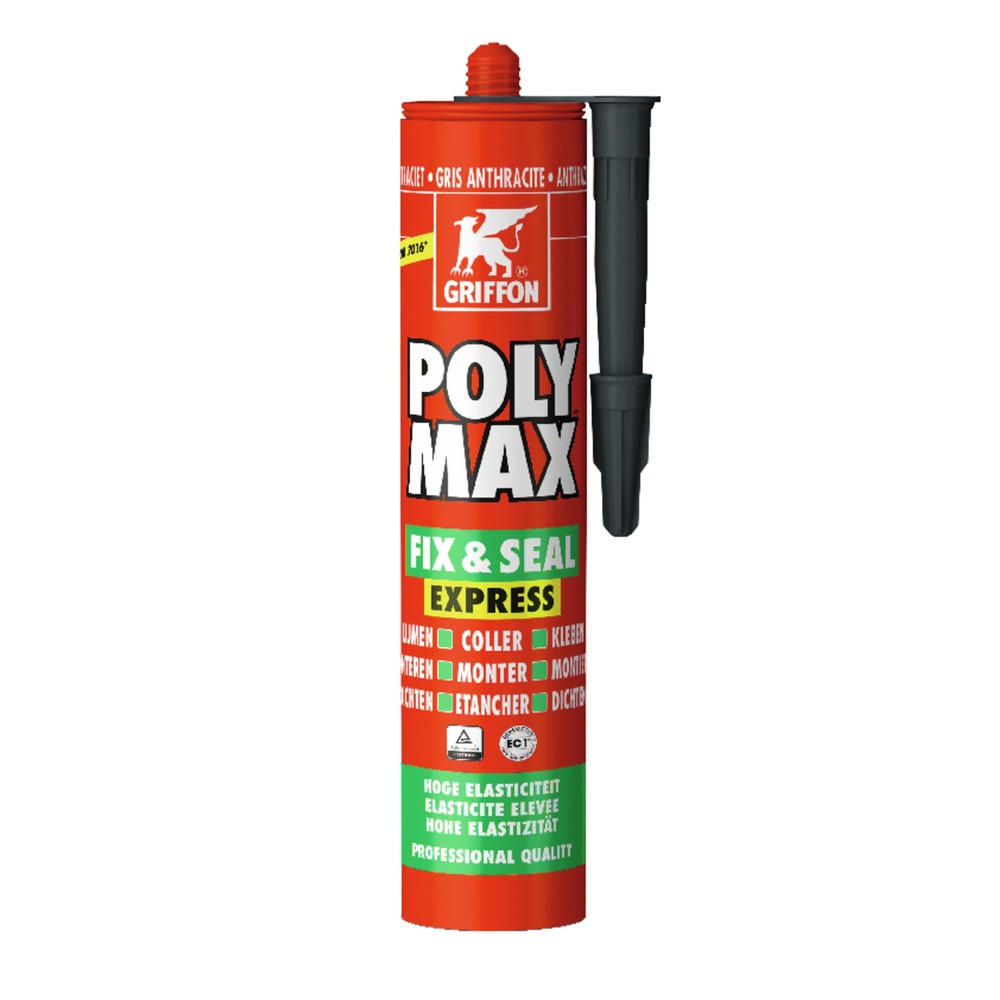 Griffon Poly Max Fix & Seal Express Antraciet 425gr - Bouwmaat