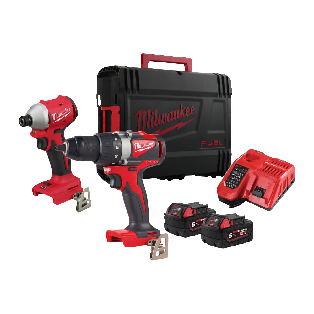 Milwaukee Combiset M18 BLPP2B3-502X Brushless Met 2x 5.0Ah Accu - Bouwmaat