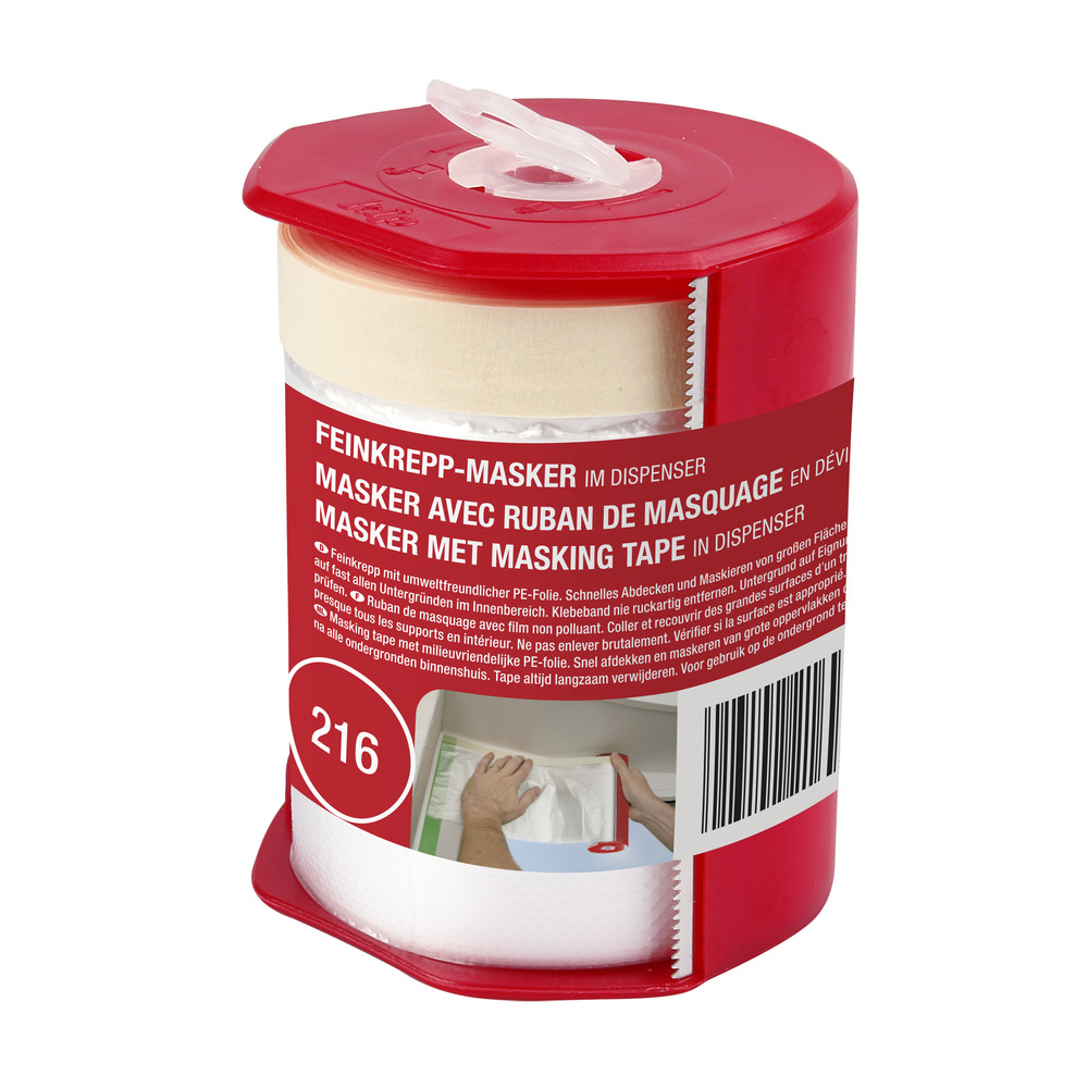 Kip 216 Masker Met Masking Tape Inclusief Dispenser Beige 550mm x 33m ...