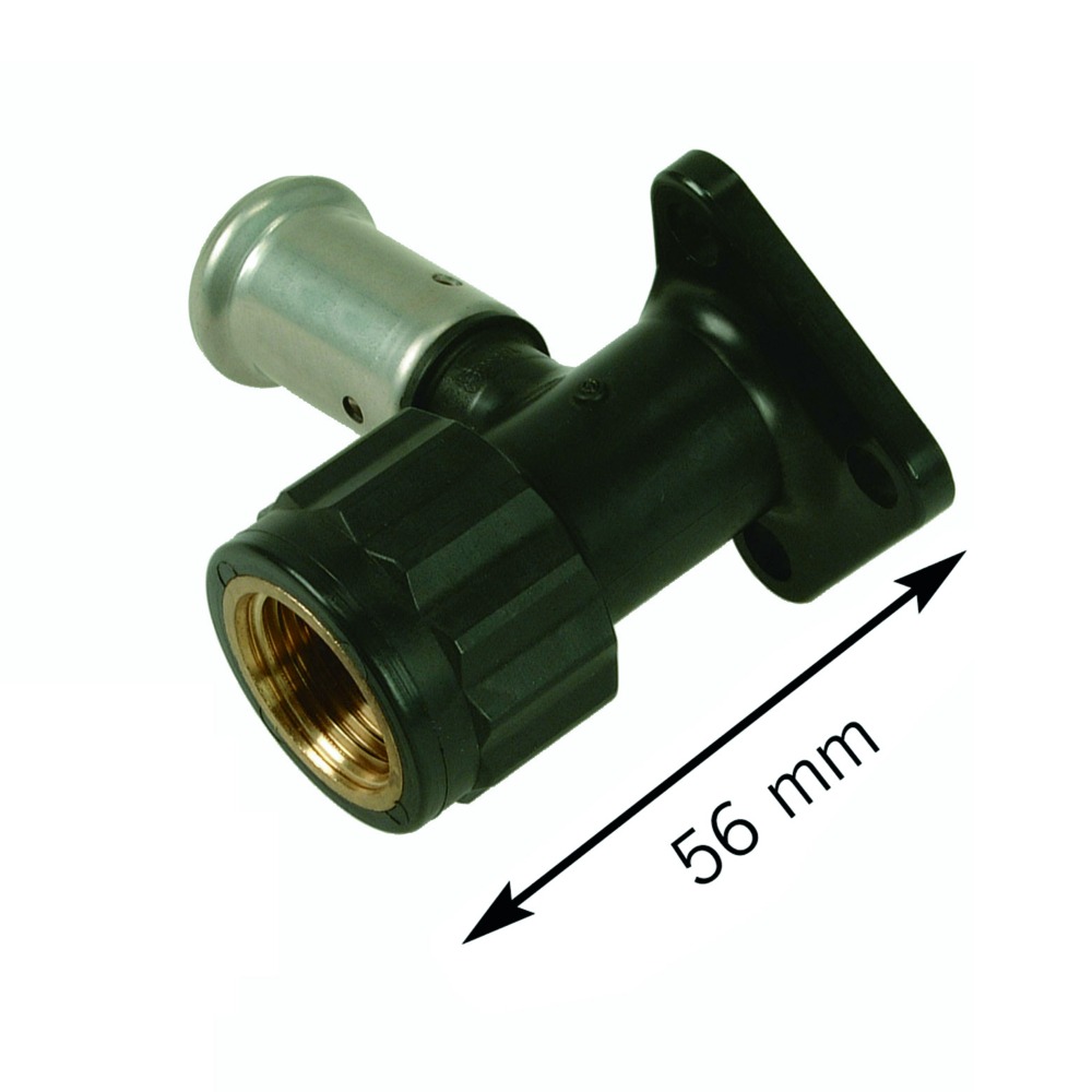 Henco pers Muurplaat 16x1/2'' + plug - Bouwmaat