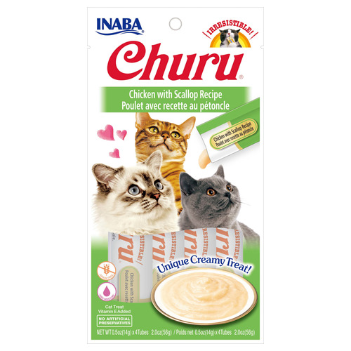 Churu Purée 15 g 4 stuks Kip|Jacobsschelp | AniDis