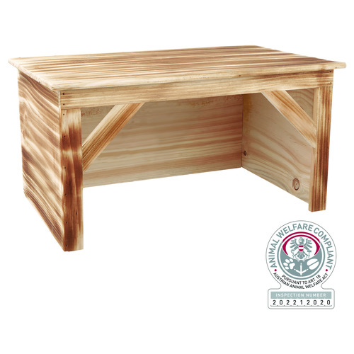 houten afdak Gevlamd 50x31x26 cm | AniDis